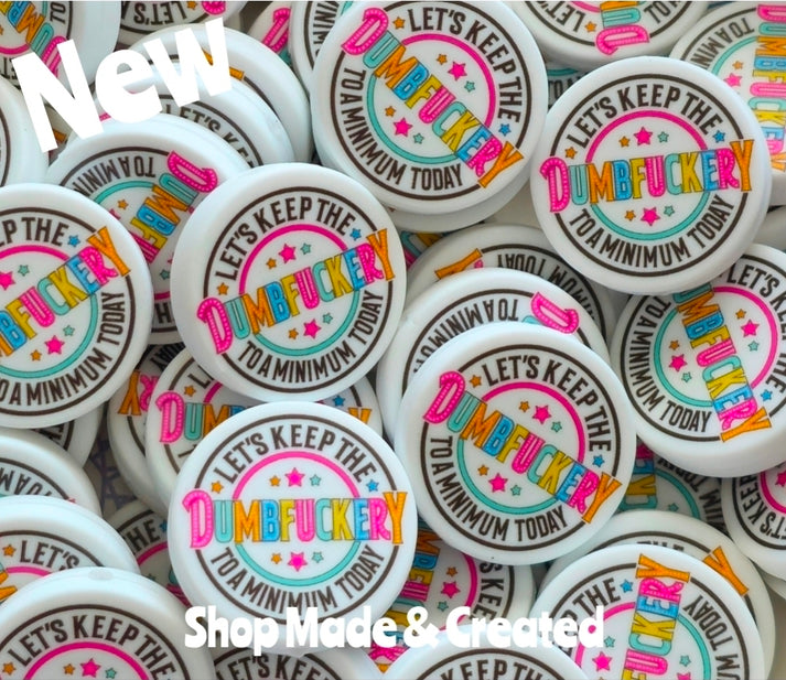 New 1 Count Focal Bead Shop Made Dumbfuckery – Rockymountianbeads